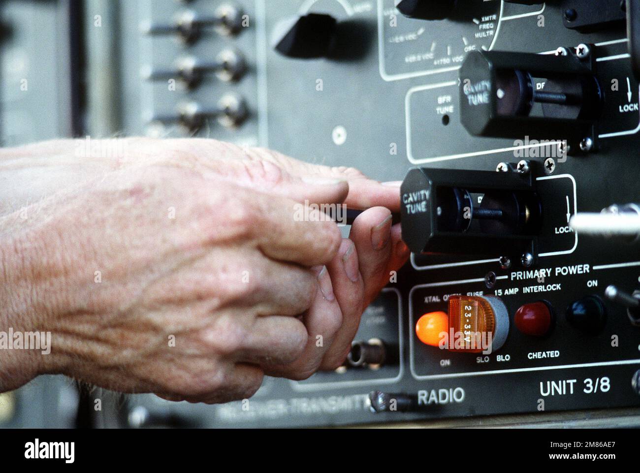 An Air Force technician fine tunes the instrument landing system ...