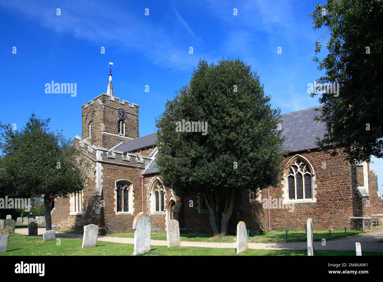 St Swithun parish church, Sandy town, Bedfordshire; England; UK Stock ...