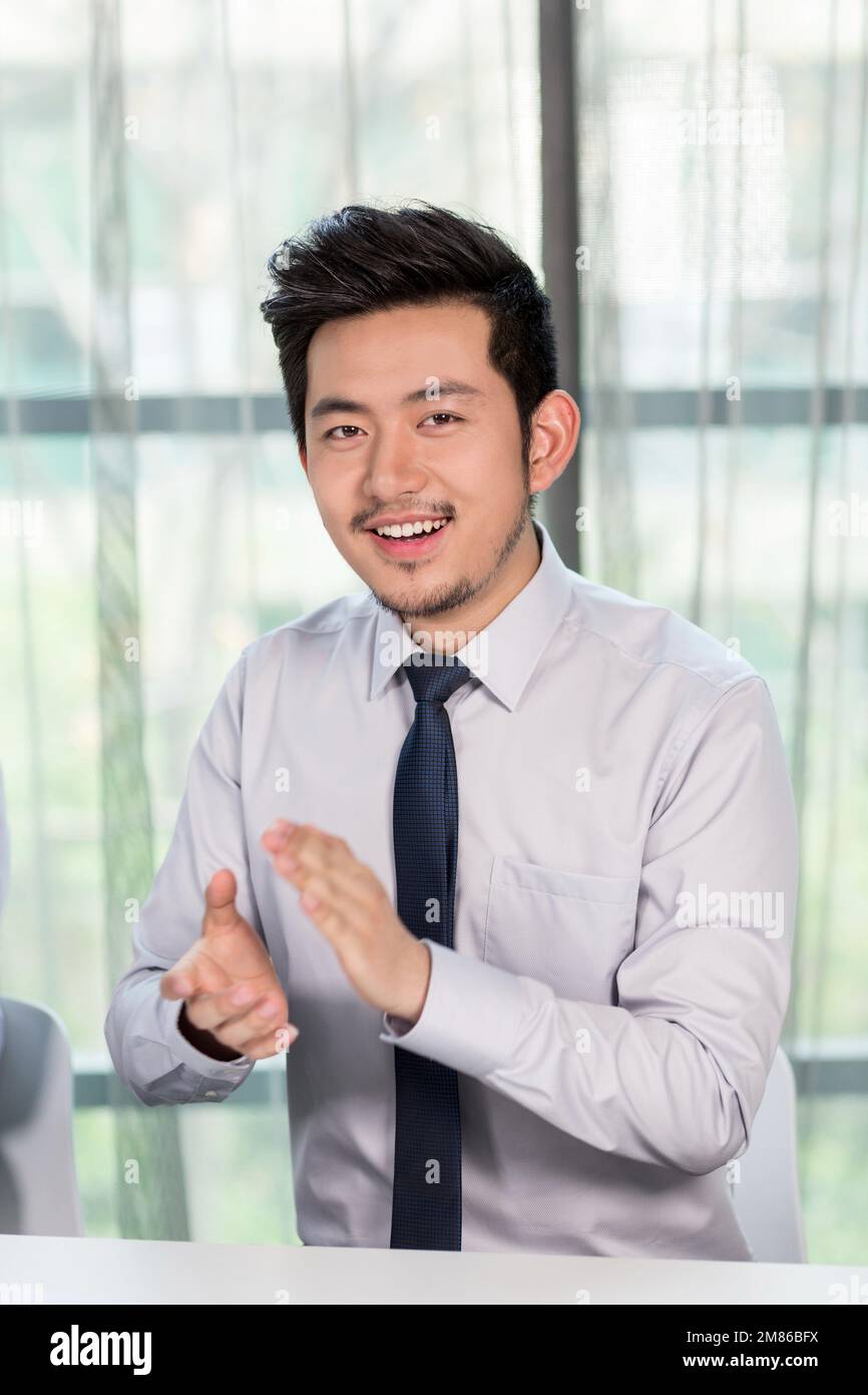 Business people applauded Stock Photo - Alamy