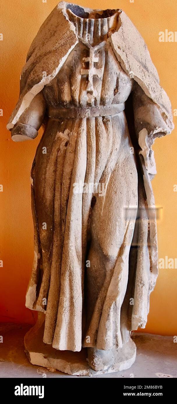 Headless ancient stone carved female sculpture Cathedral of Our Lady of ...