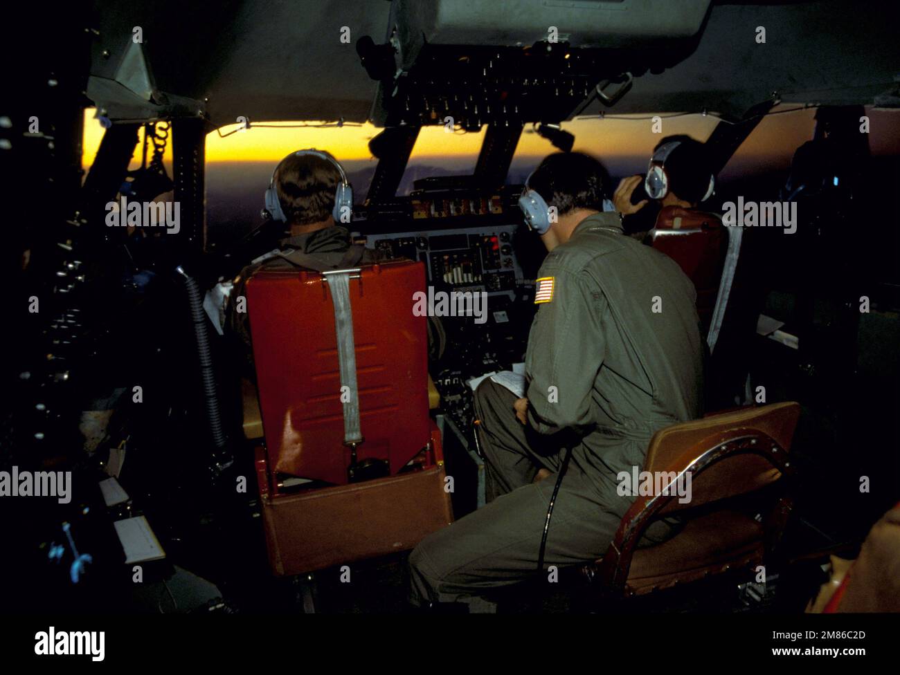 View inside the cockpit of a Air Mobility Command's 63rd Military ...
