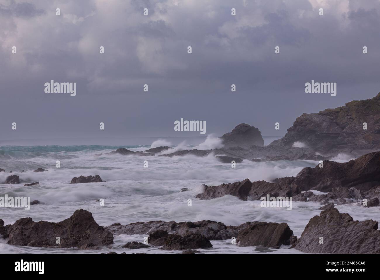 Stormy seas at Dollar Cove, The Lizard, Cornwall Stock Photo - Alamy
