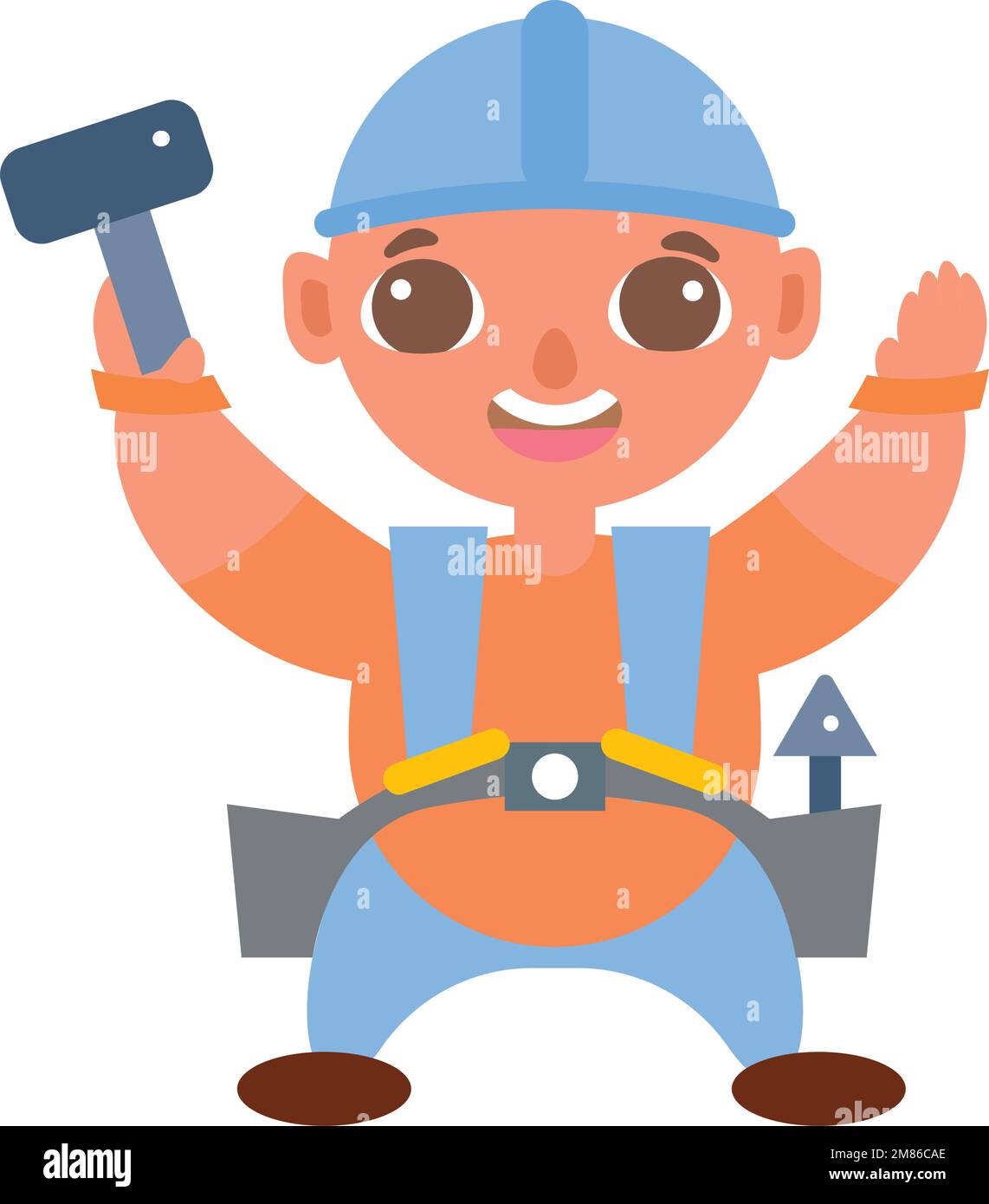 Isolated happy window cleaner cartoon character Vector Stock Vector ...
