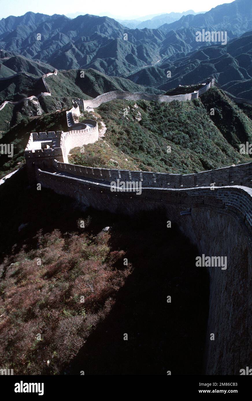 A view of a portion of the Great Wall located northwest and north of ...