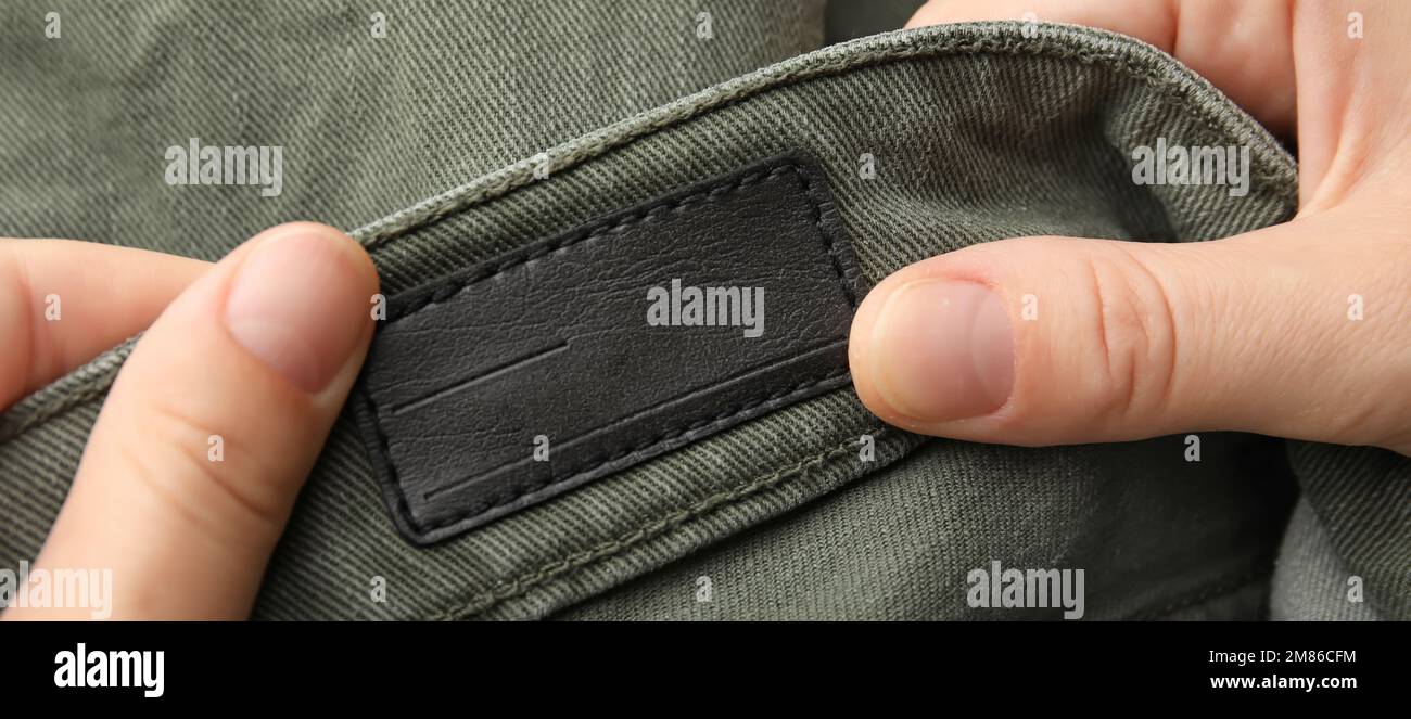 Denim care label hi-res stock photography and images - Alamy