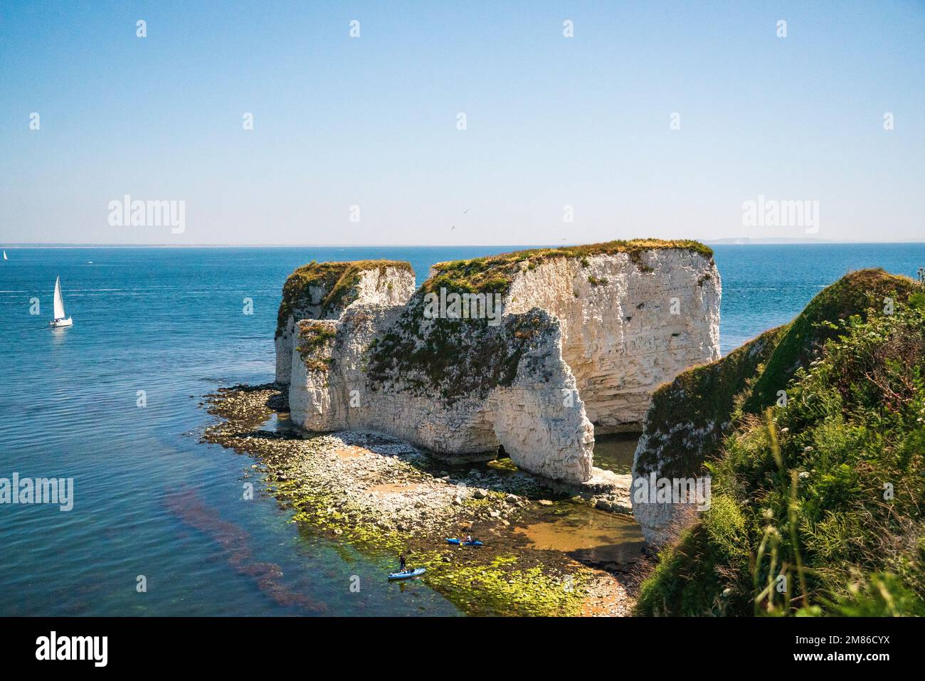 Old Harry Rocks are three chalk formations, including a stack and a ...