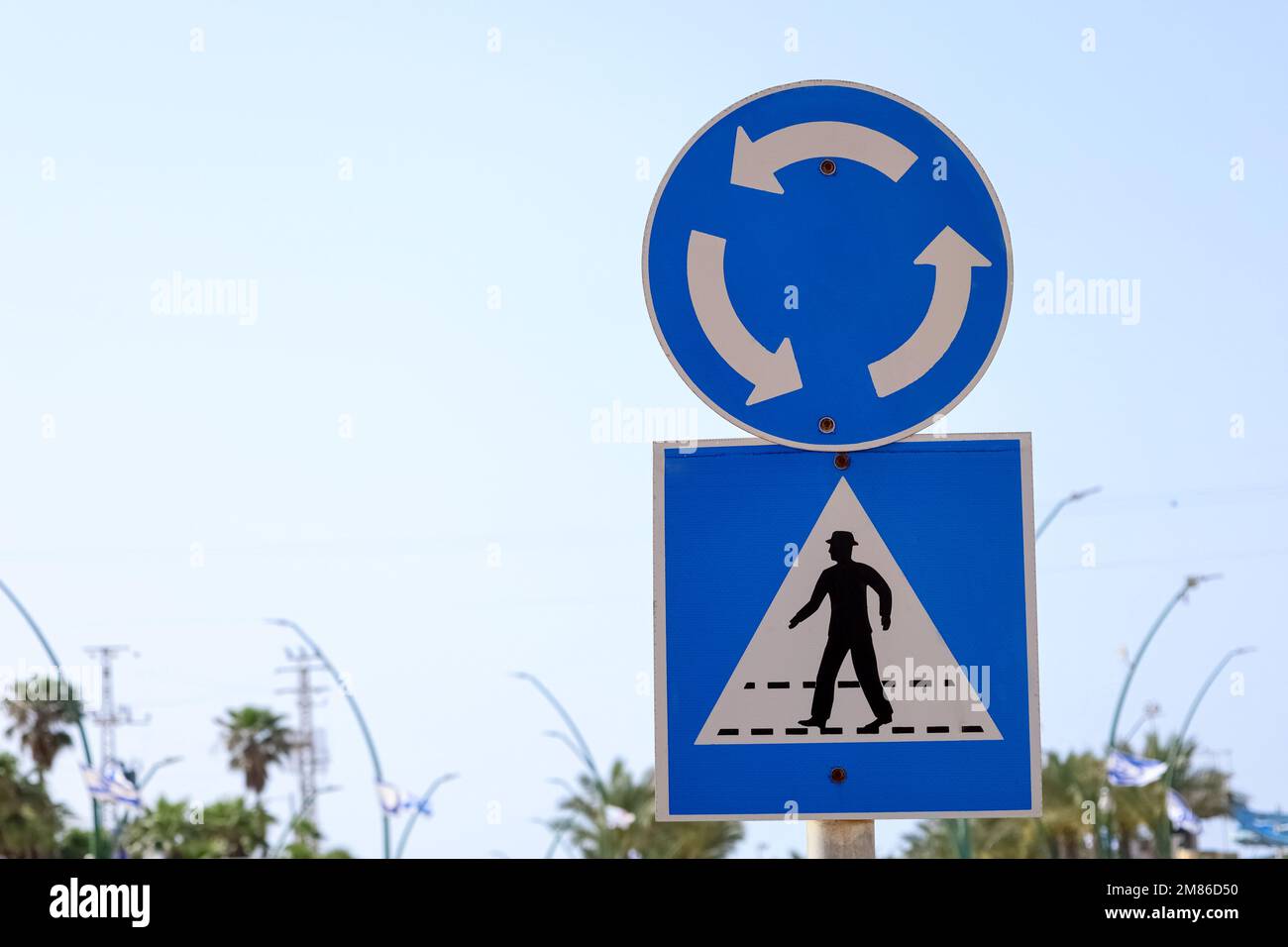 Different road signs in city, closeup Stock Photo - Alamy