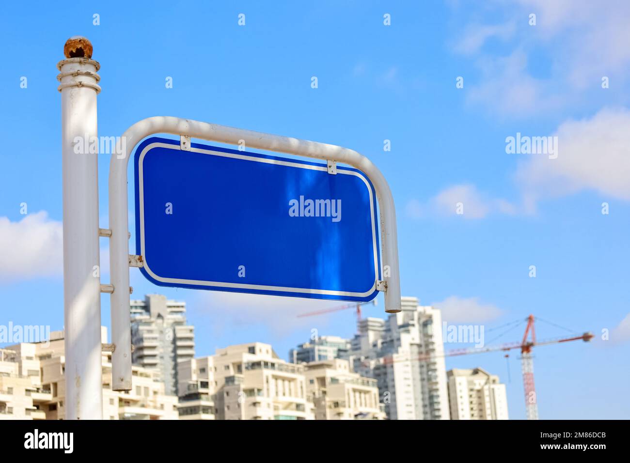Blank traffic sign in city, closeup Stock Photo - Alamy