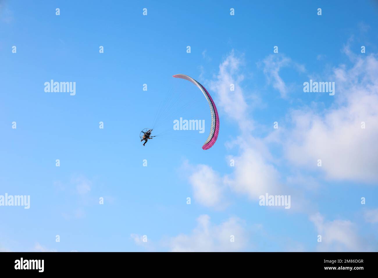 Parachutist flying high in sky hi-res stock photography and images - Alamy