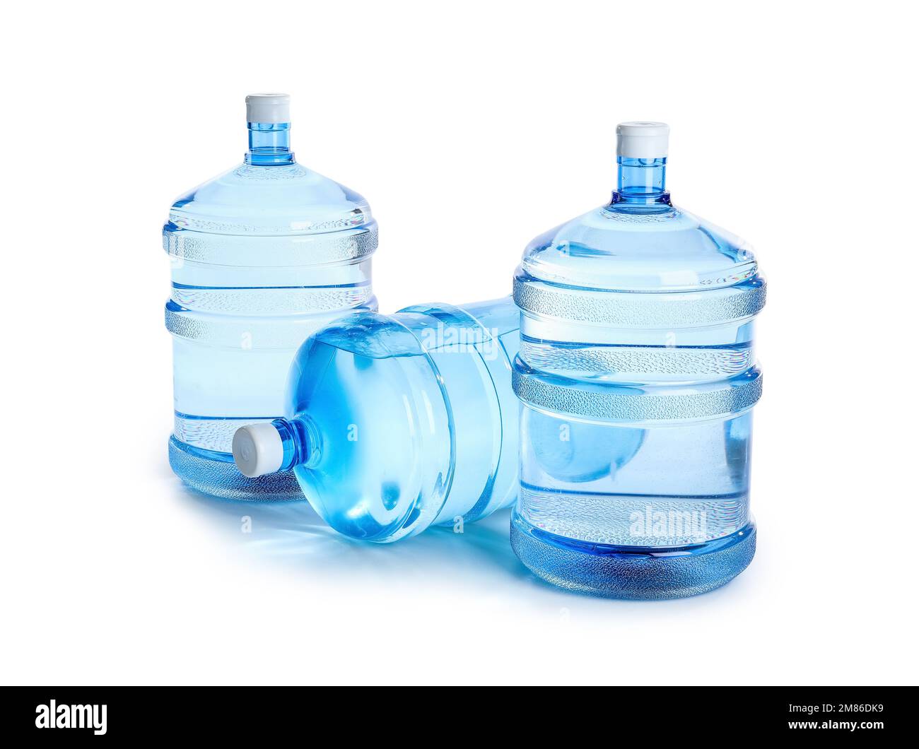Bottles of clean water on white background Stock Photo - Alamy