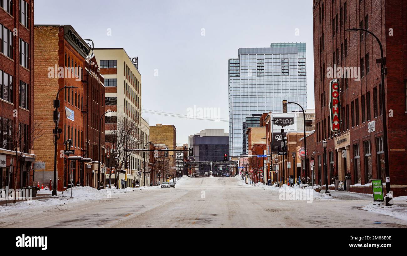 A beautiful shot of the North Loop neighborhood in Minneapolis Stock ...