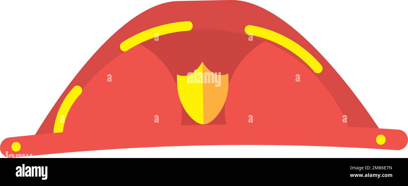 Isolated firefighter hat icon Flat design Vector Stock Vector Image ...