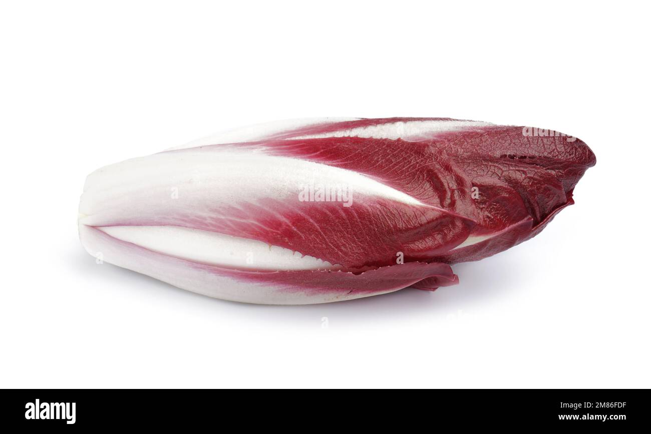 Bunch of fresh red endive on white background Stock Photo - Alamy