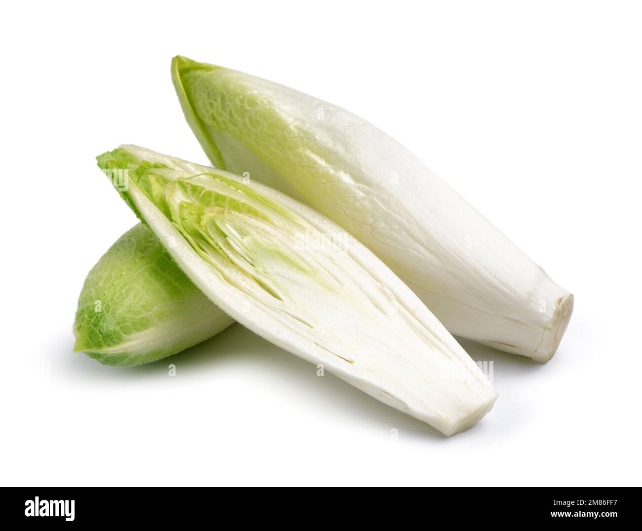 Bunches of fresh endive isolated on white background Stock Photo - Alamy