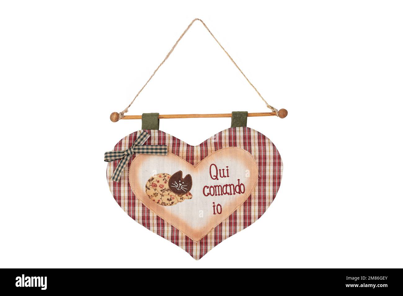 Plaque in fabric, wood, steel to hang with dedication. Gift idea ...