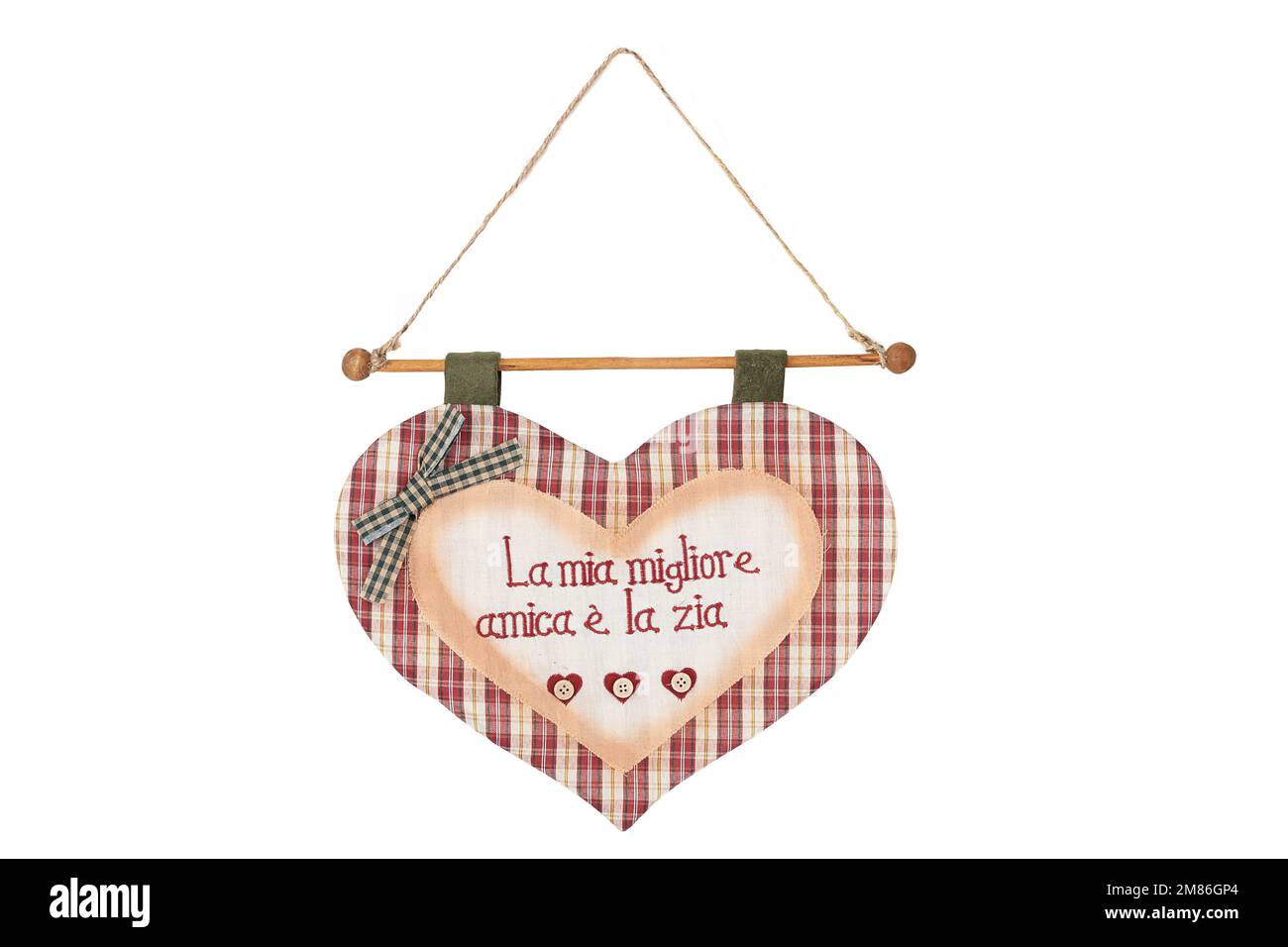 Plaque in fabric, wood, steel to hang with dedication. Gift idea ...