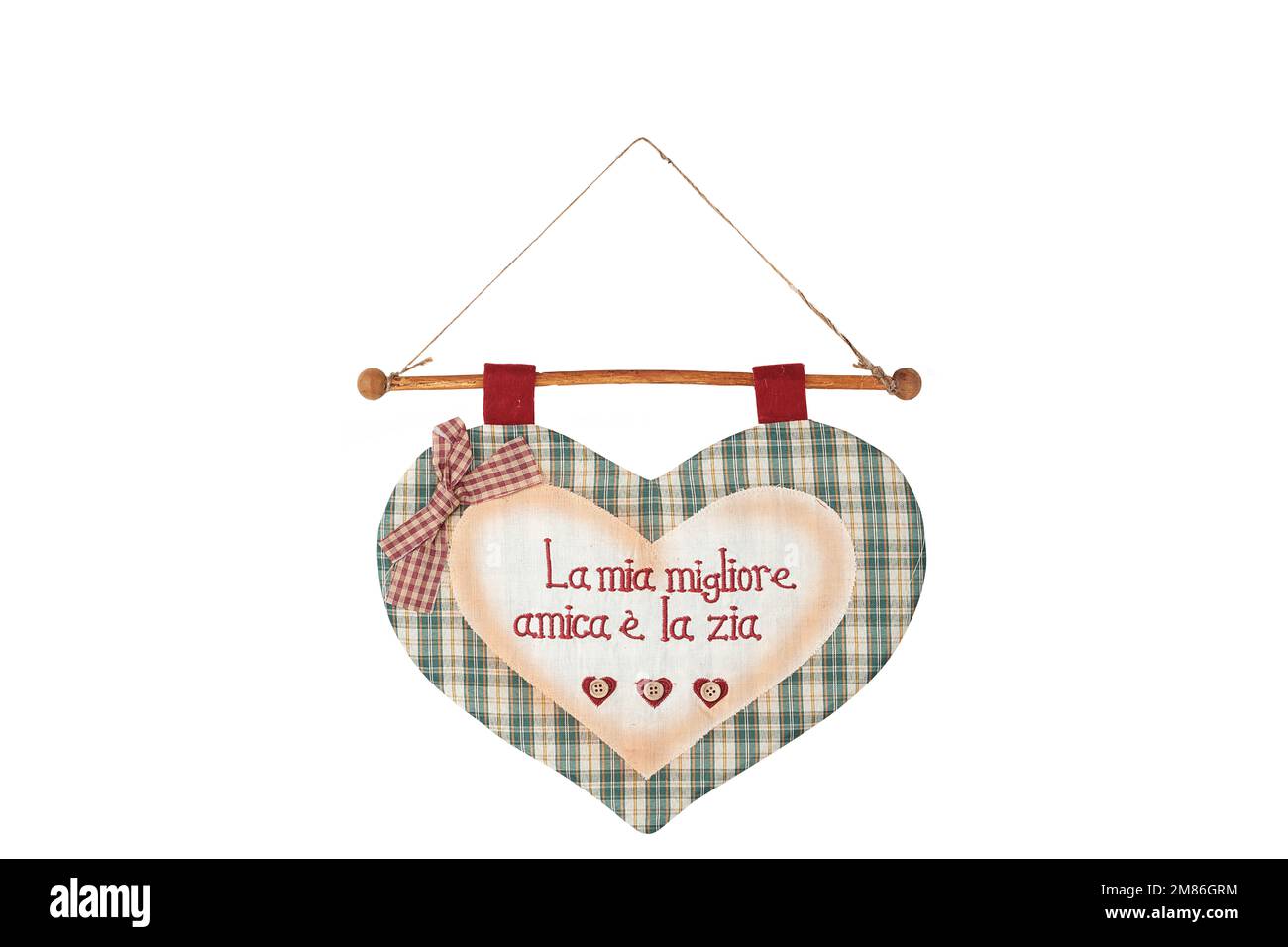 Plaque in fabric, wood, steel to hang with dedication. Gift idea ...