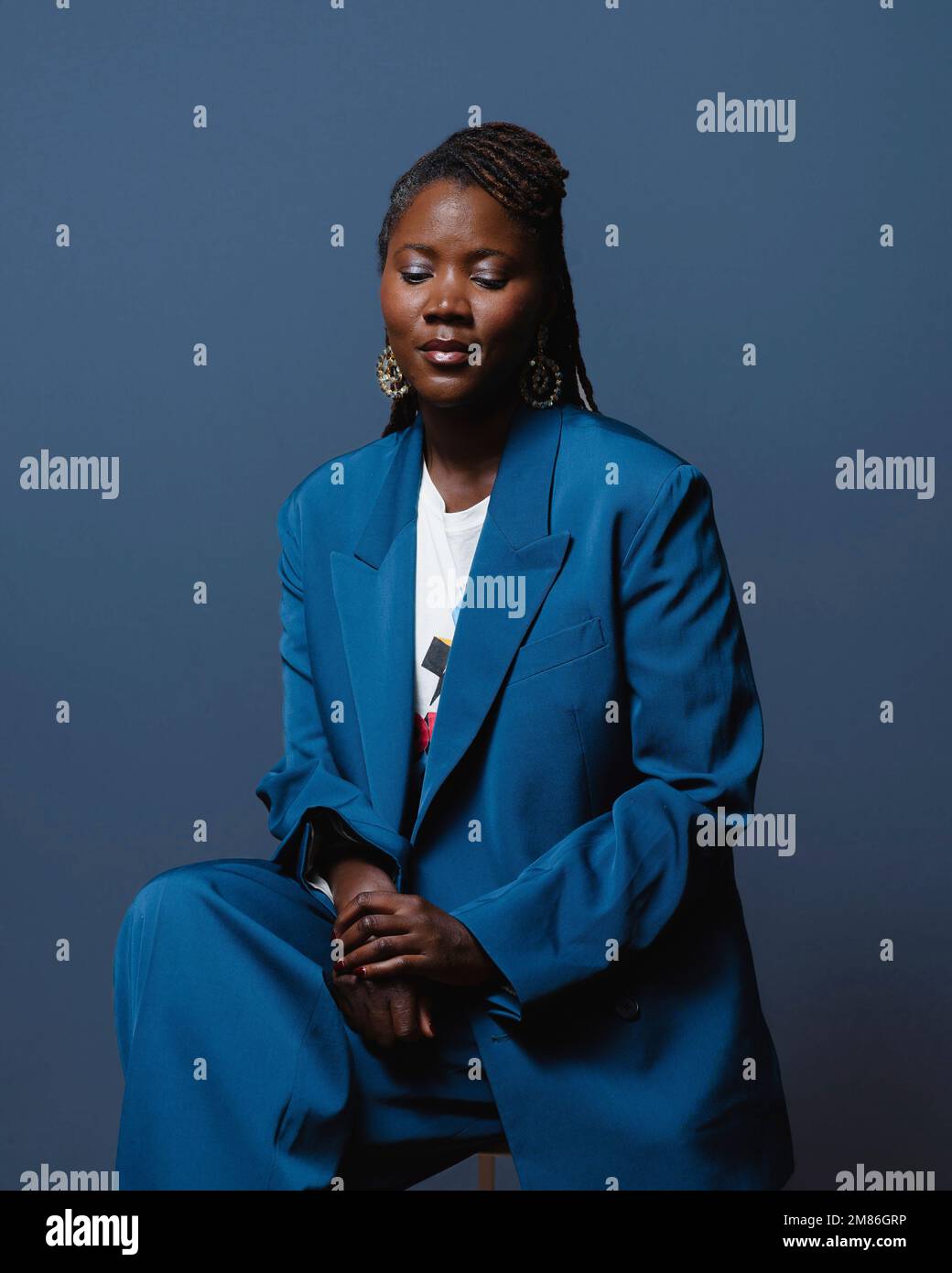 French filmmaker Alice Diop poses for a portrait to promote "Saint Omer ...