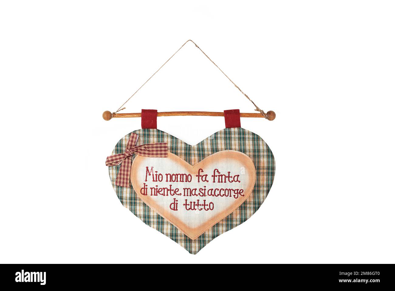 Plaque in fabric, wood, steel to hang with dedication. Gift idea ...