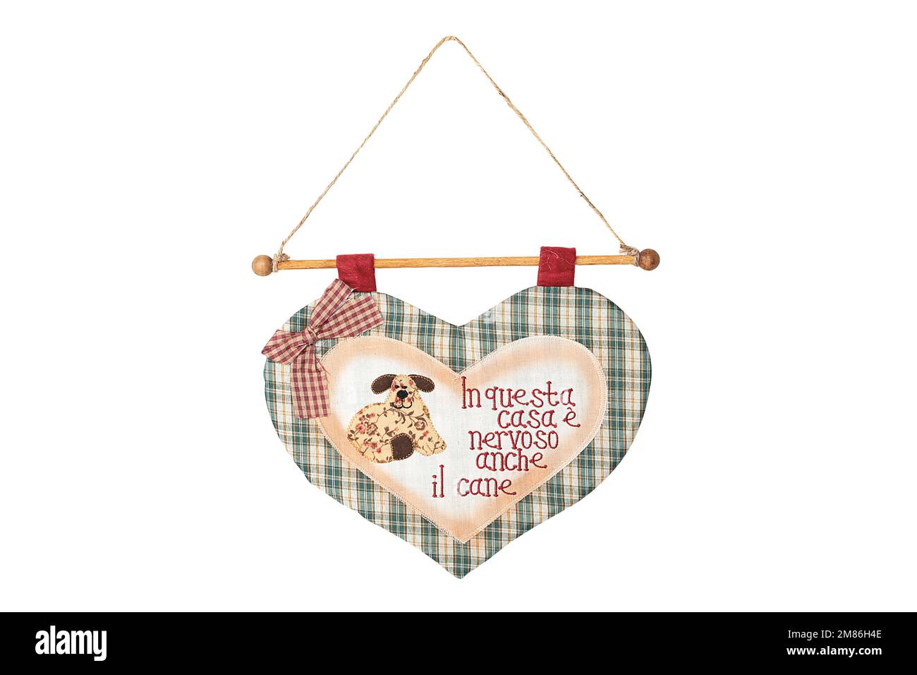 Plaque in fabric, wood, steel to hang with dedication. Gift idea ...