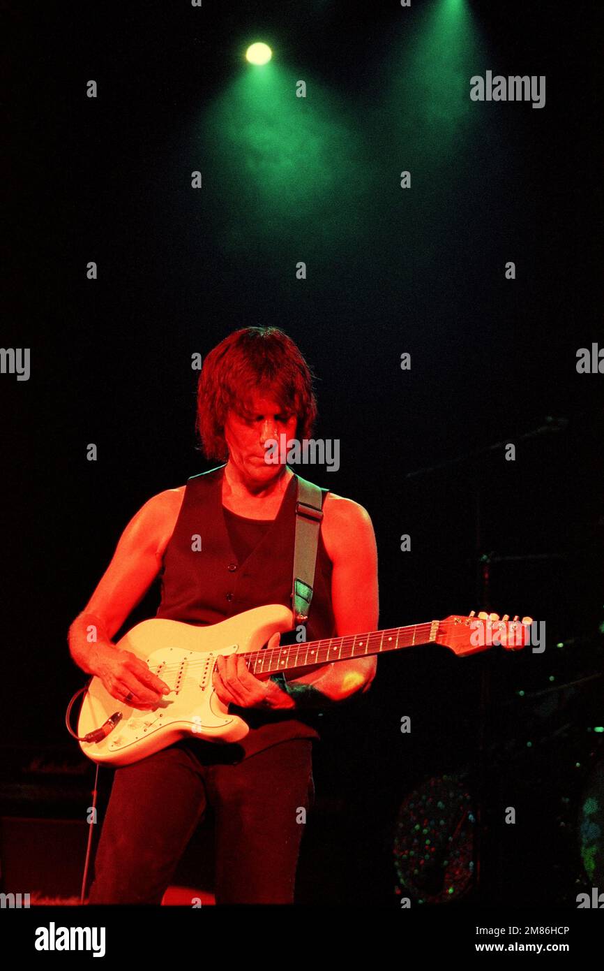 Jeff Beck performing live at London's Shepherds Bush Empire. UK. 9th ...