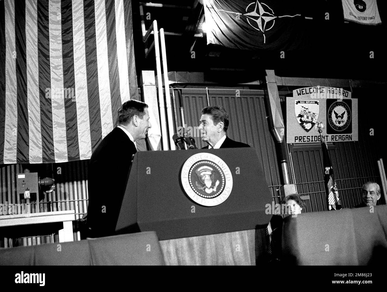 Rear Admiral E.A. McVadon, commander, Iceland Defense Force/island ...