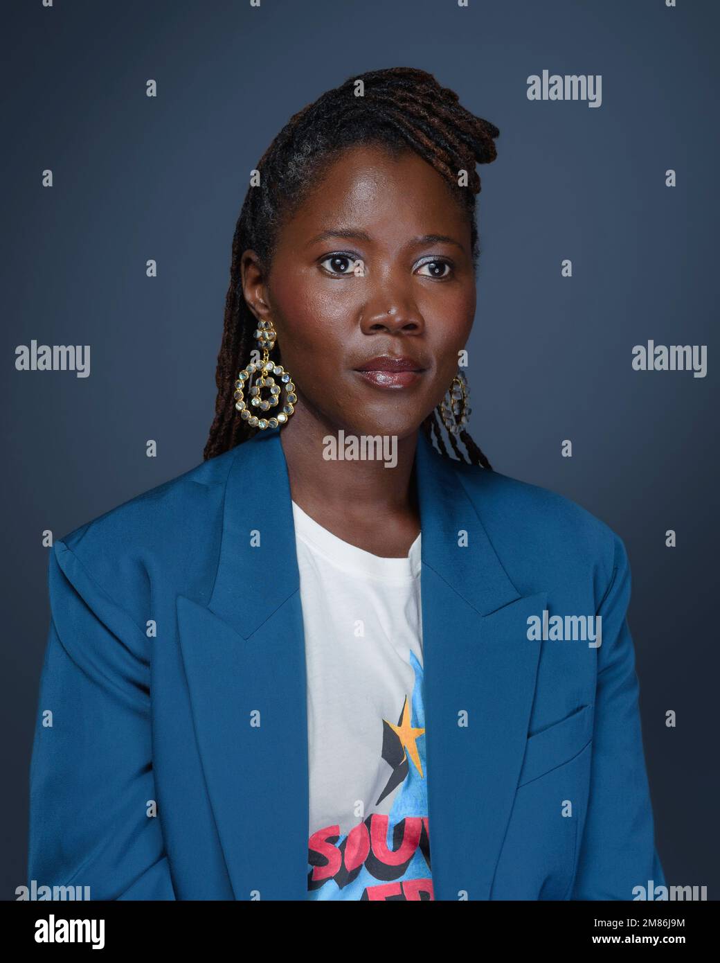 Alice Diop poses for a portrait to promote "Saint Omer" on Monday, Jan ...