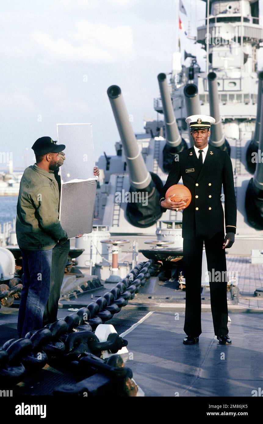 Midshipman David Robinson, an All-American basketball player for the U ...