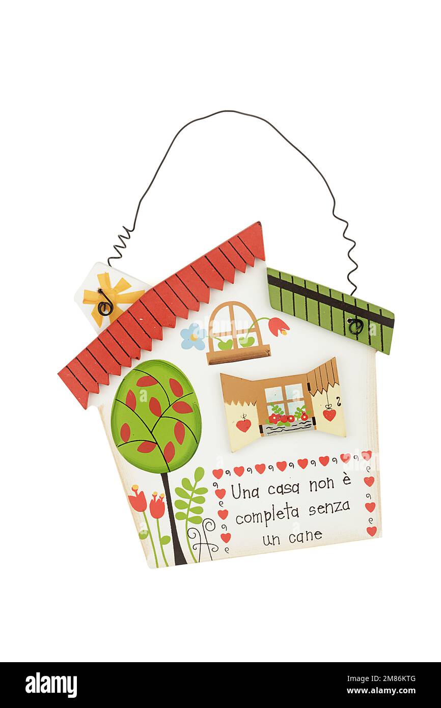 Plaque in fabric, wood, steel to hang with dedication. Gift idea ...