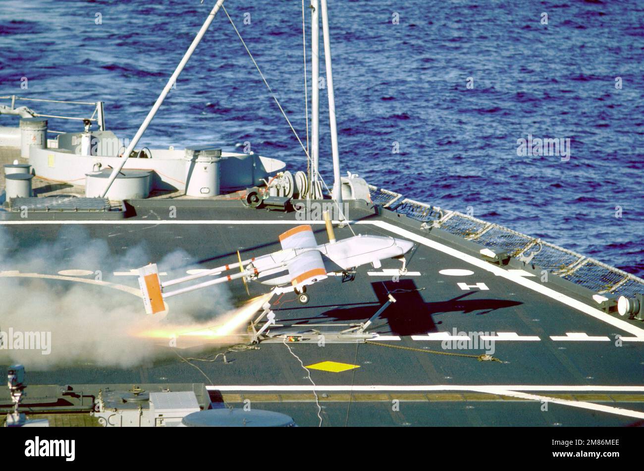 A Pioneer I remotely-piloted vehicle (RPV) is launched during a rocket ...