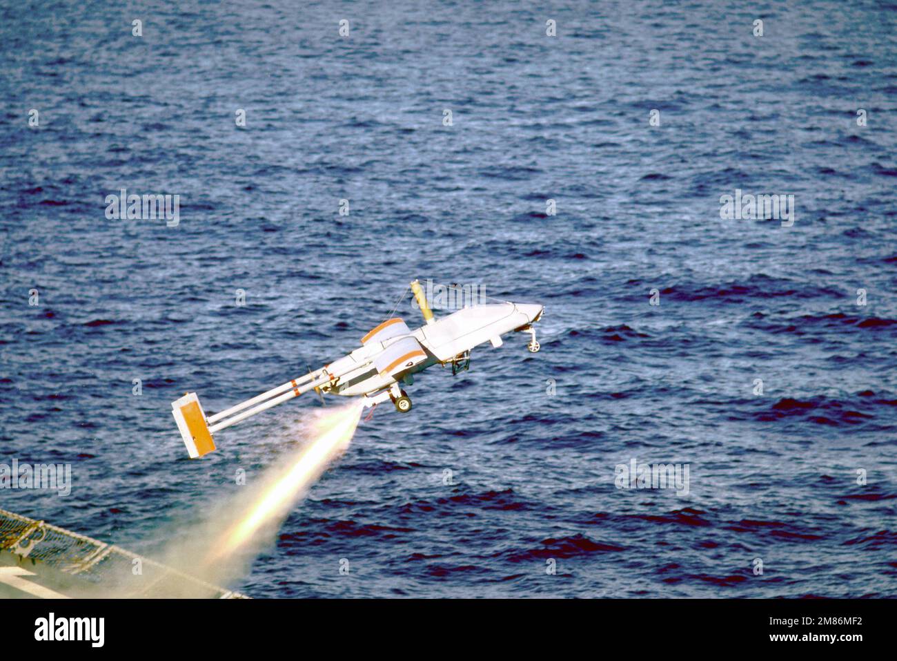 A Pioneer I remotely-piloted vehicle (RPV) is launched during a rocket ...