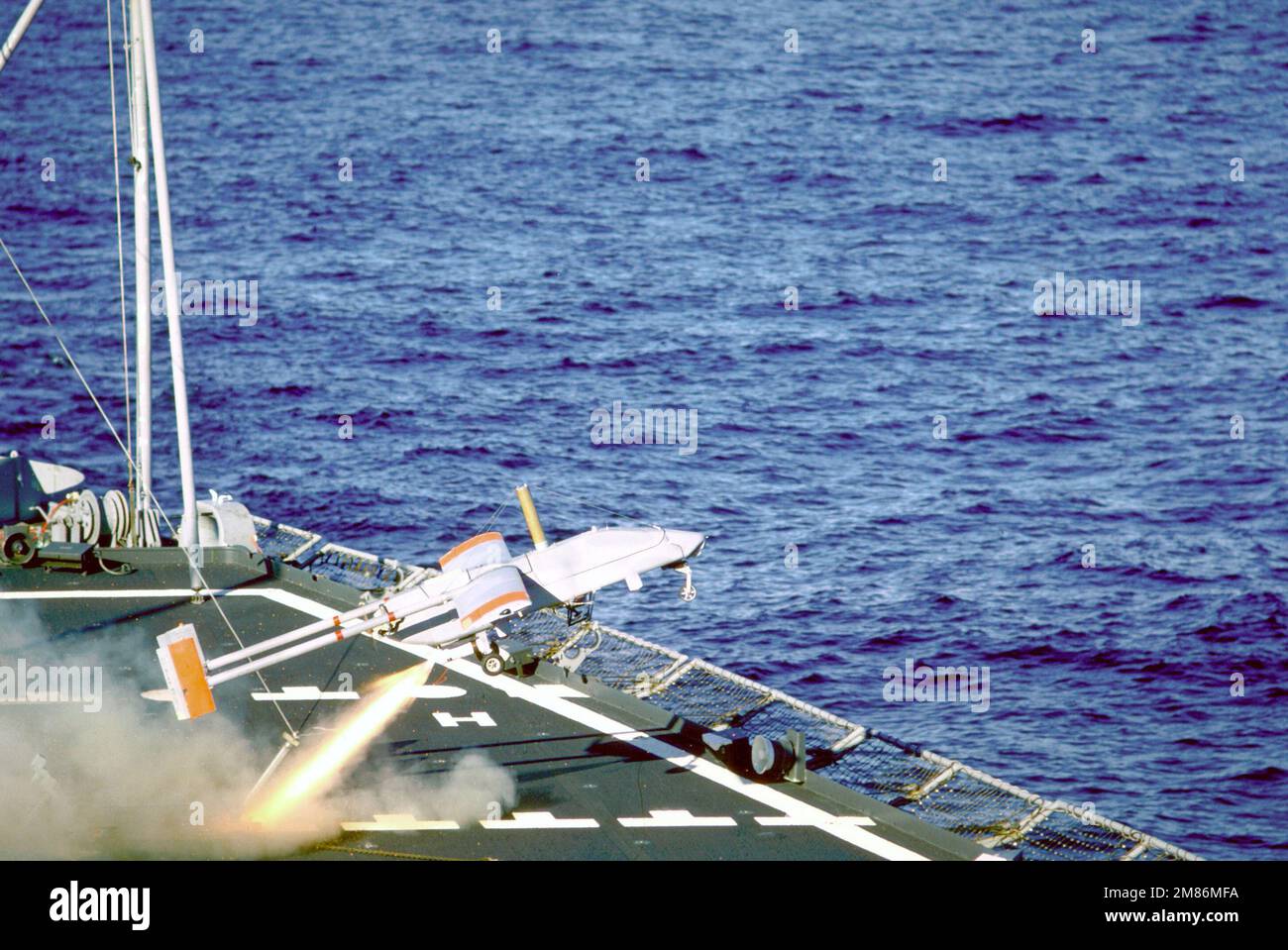 A Pioneer I remotely-piloted vehicle (RPV) is launched during a rocket ...
