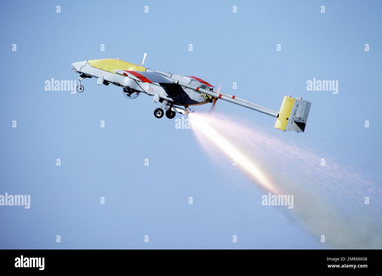 A Pioneer I remotely-piloted vehicle (RPV) is launched during a rocket ...