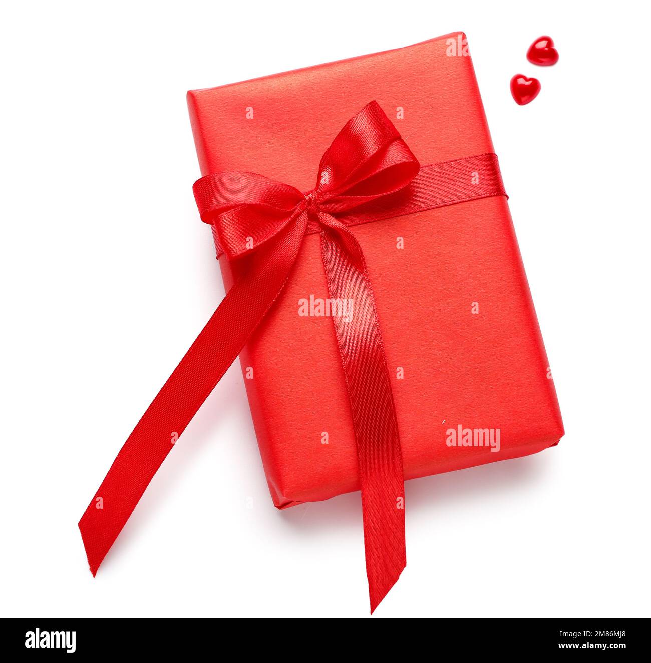 Beautiful gift for Valentine's Day celebration on white background ...