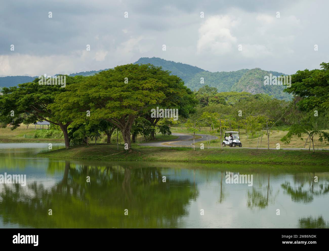 Chiang Rai, Thailand. November 18, 2022. Beautiful lake inside Singha ...