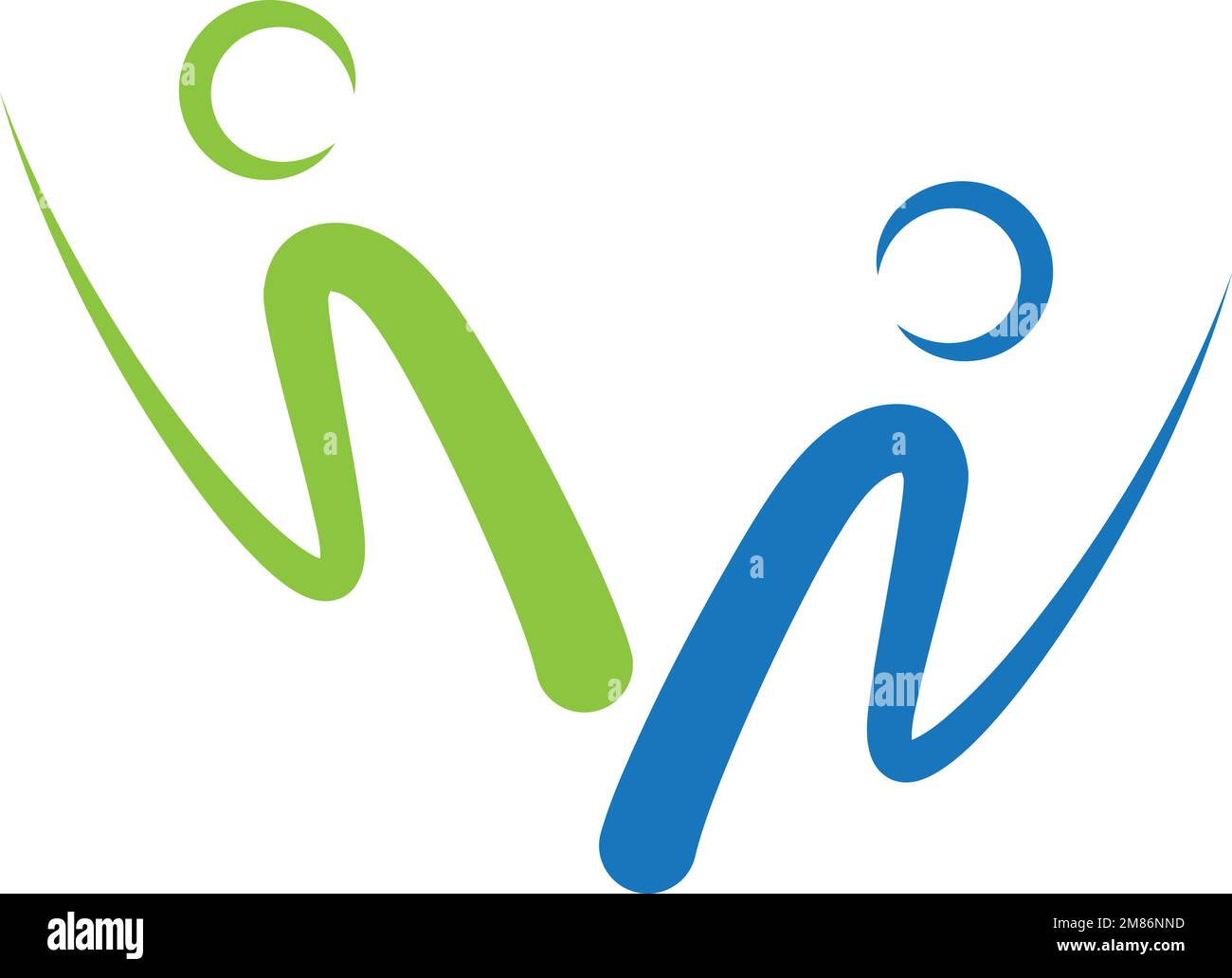 Two People, Team, Family, Logo Stock Vector Image & Art - Alamy