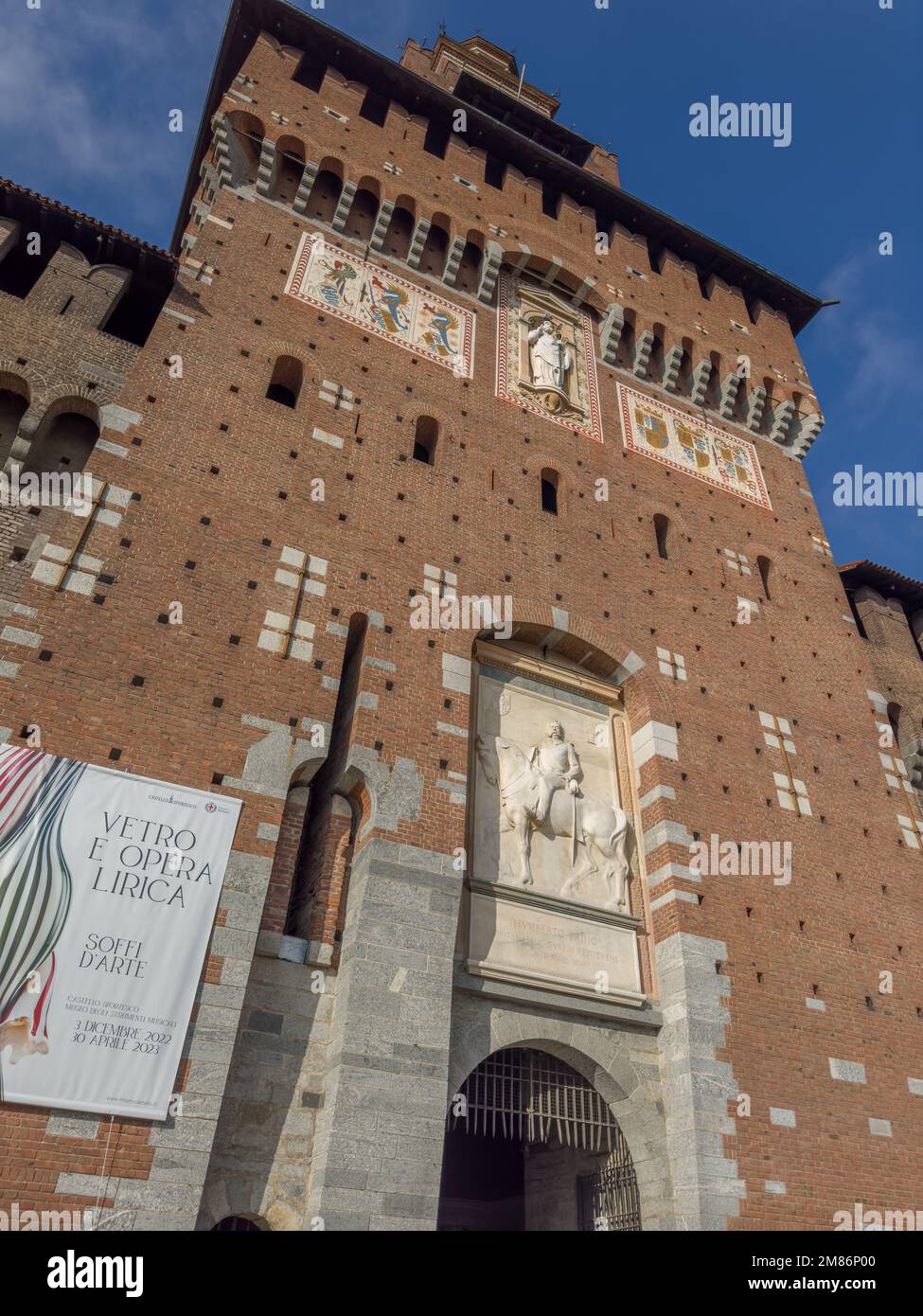 the beautiful facade of the "Castello Sforzesco", MIlan, Italy Stock ...