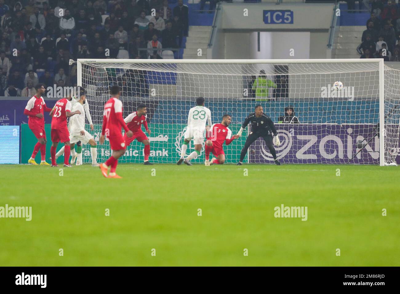 Saudi Arabia's Musab Al Juwayr scores their first goal, during the ...