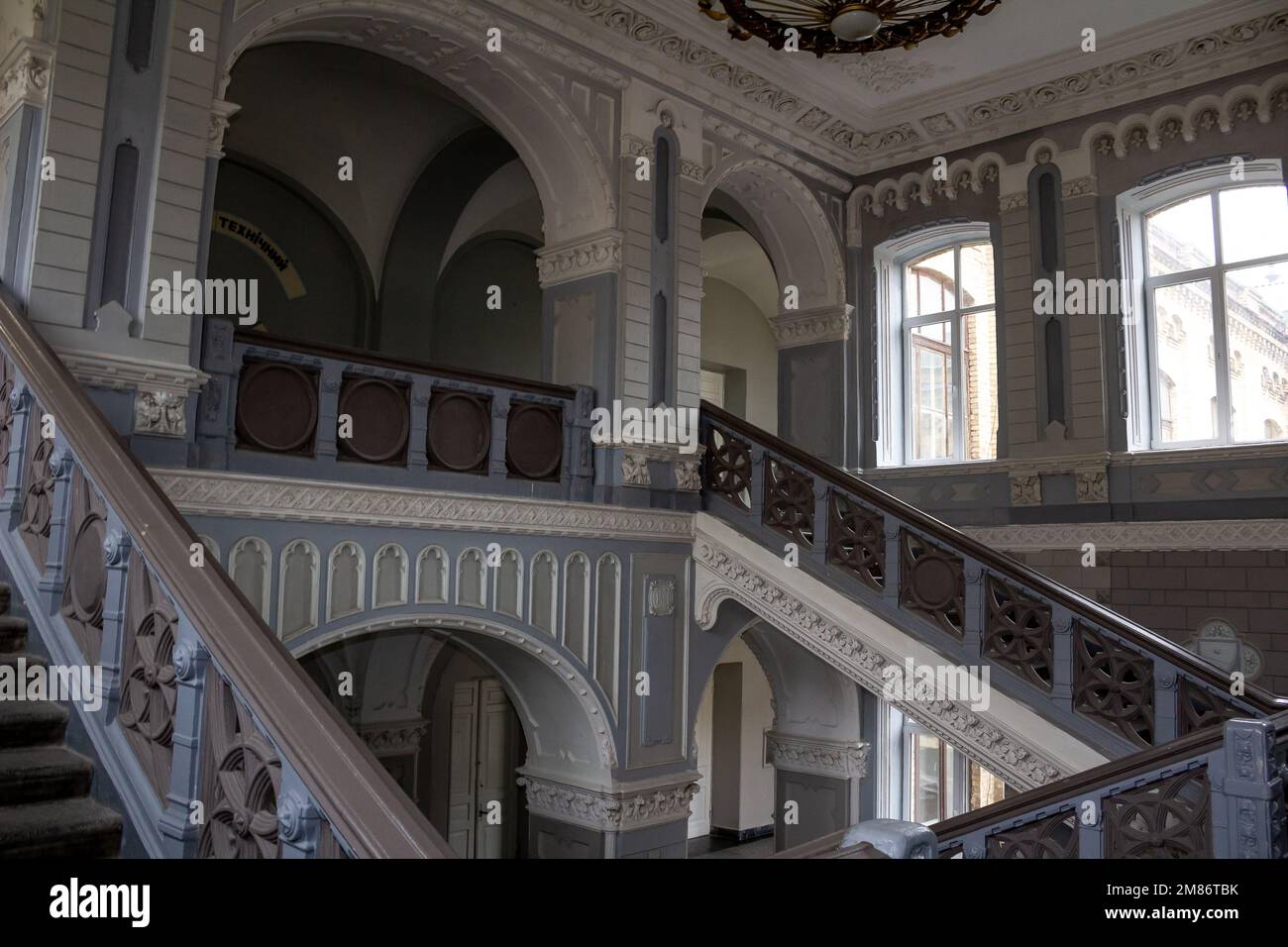 Old Ukrainian castle architecture Inside main building of National ...