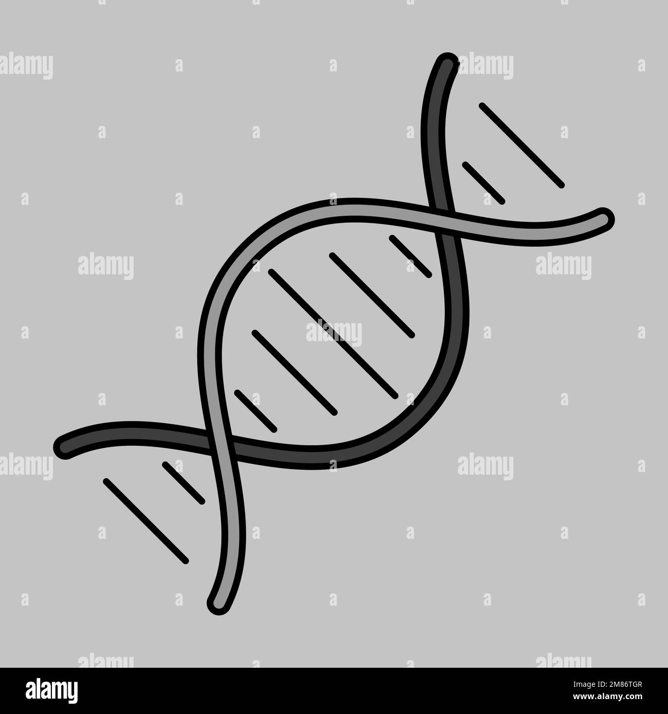 DNA vector grayscale icon. Medicine and healthcare, medical support ...