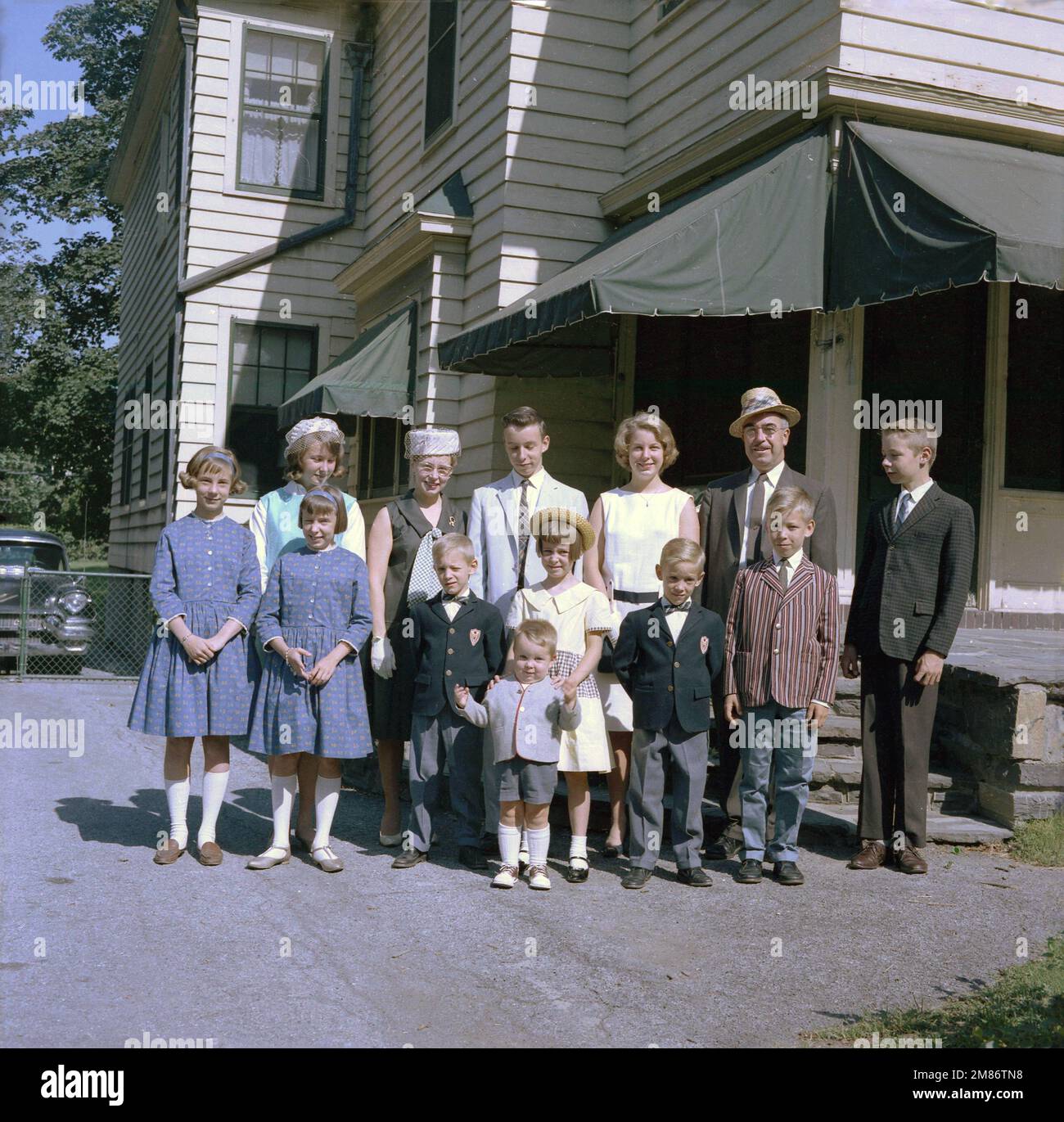 1950s, historical, family, going to church???, Mid-West, USA Stock ...