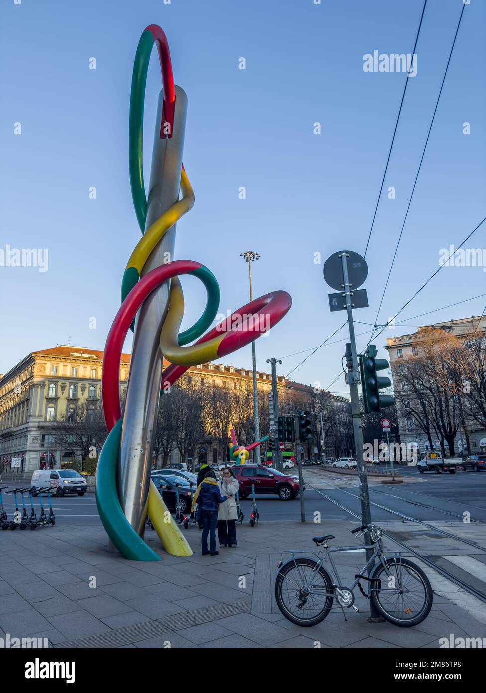 Milano Cadorna train station with the "Needle, Thread and Knot ...
