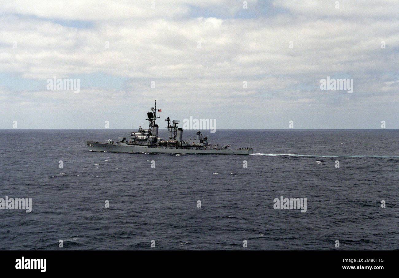 A port view of the guided missile destroyer USS COONTZ (DDG-40 ...
