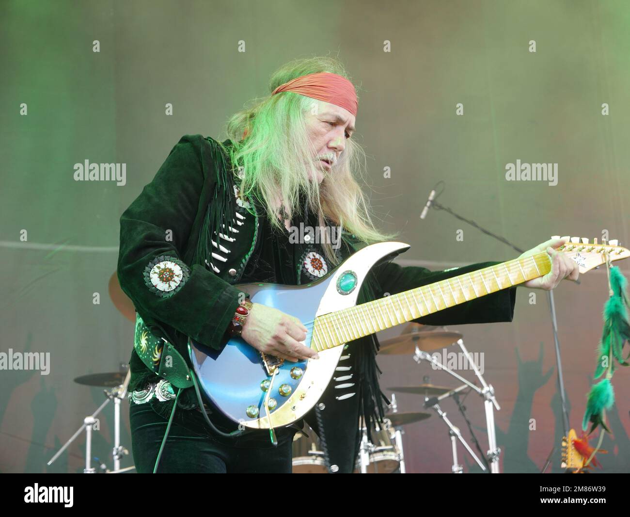 Ex-Scorpions guitarist Uli Jon Roth live on stage with his rockband at ...