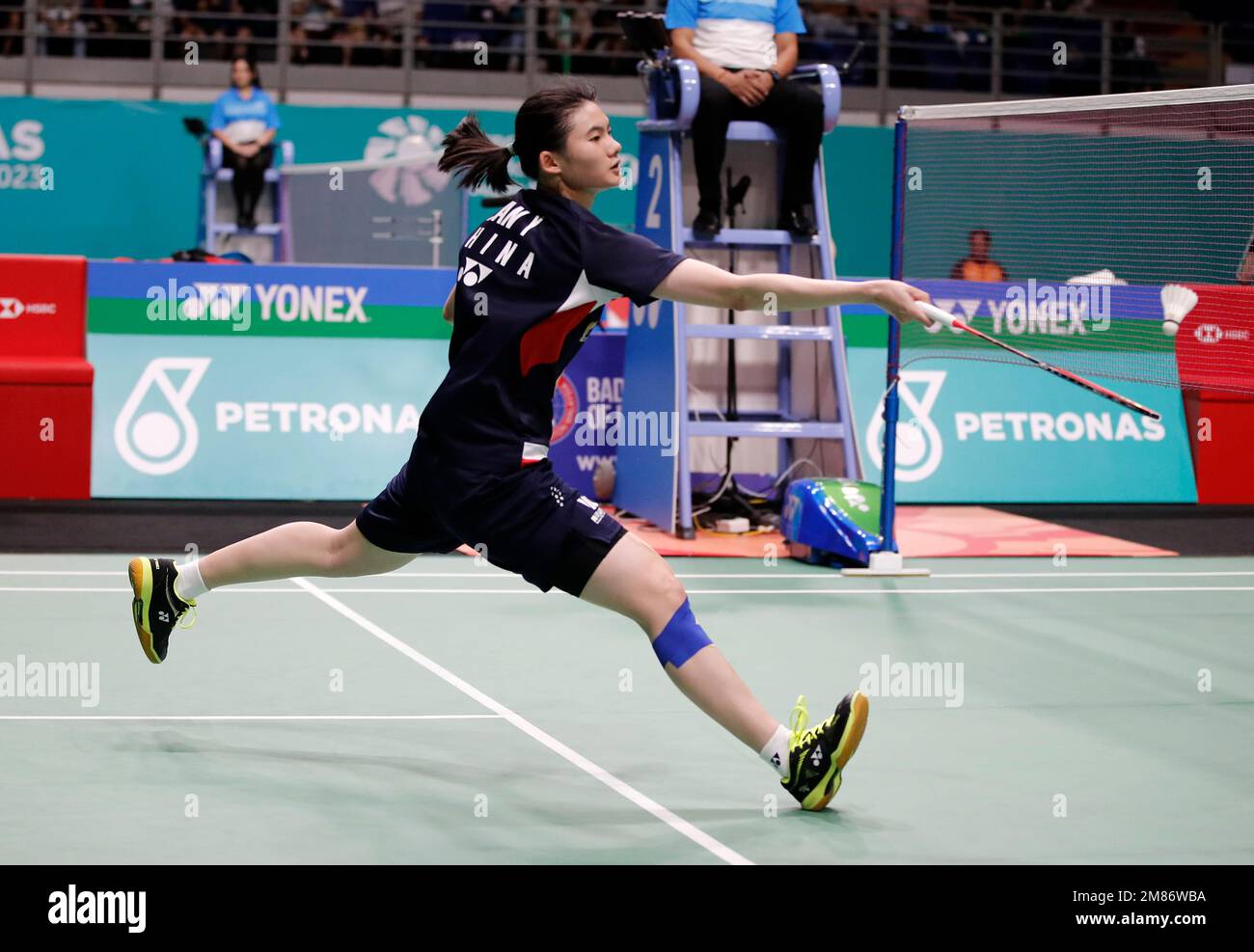Kuala Lumpur, Malaysia. 12th Jan, 2023. Han Yue of China plays against ...