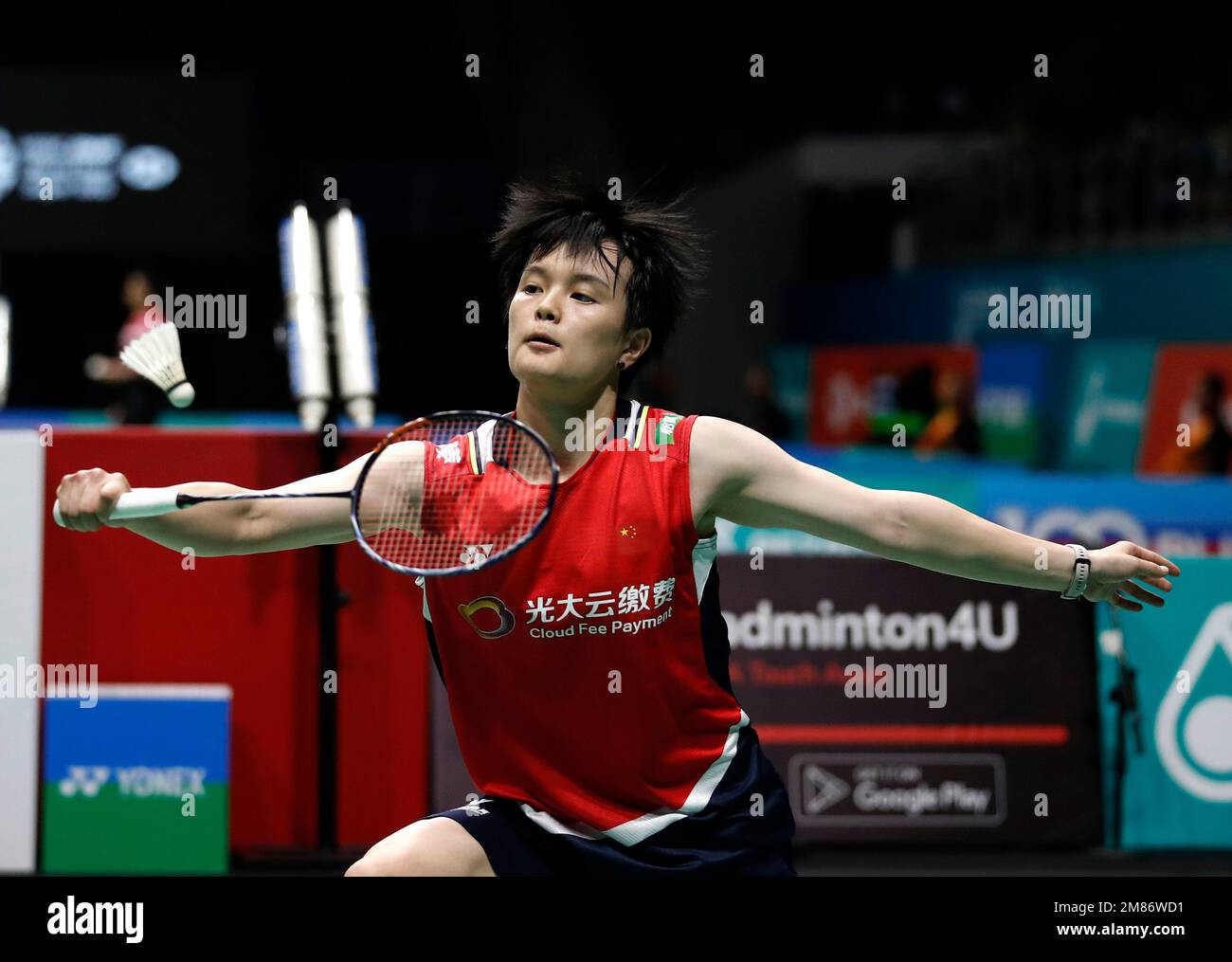 Kuala Lumpur, Malaysia. 12th Jan, 2023. Wang Zhi Yi of China plays against Pai You Po of Chinese ...