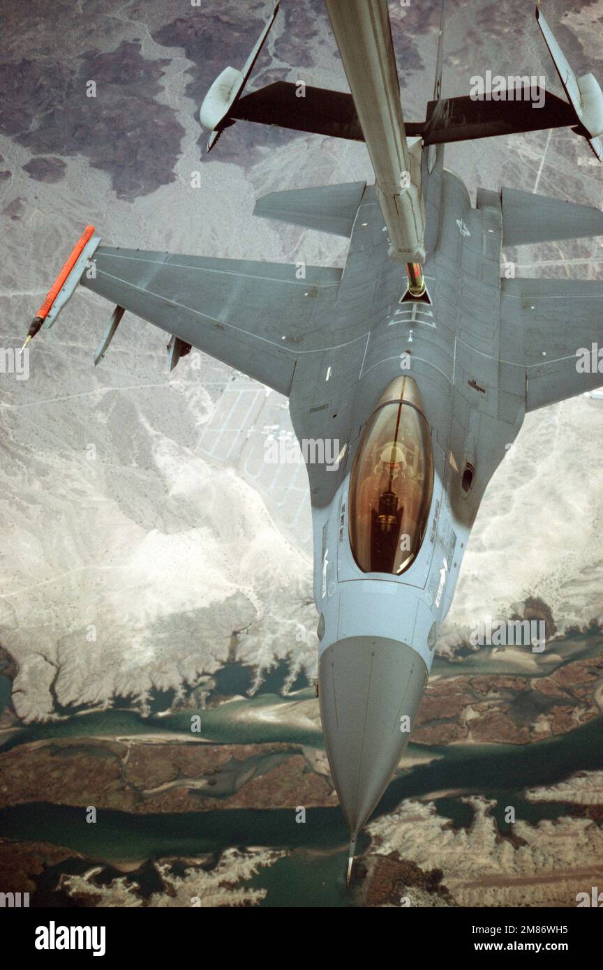 A 33rd Tactical Fighter Squadron F-16 Fighting Falcon aircraft is ...