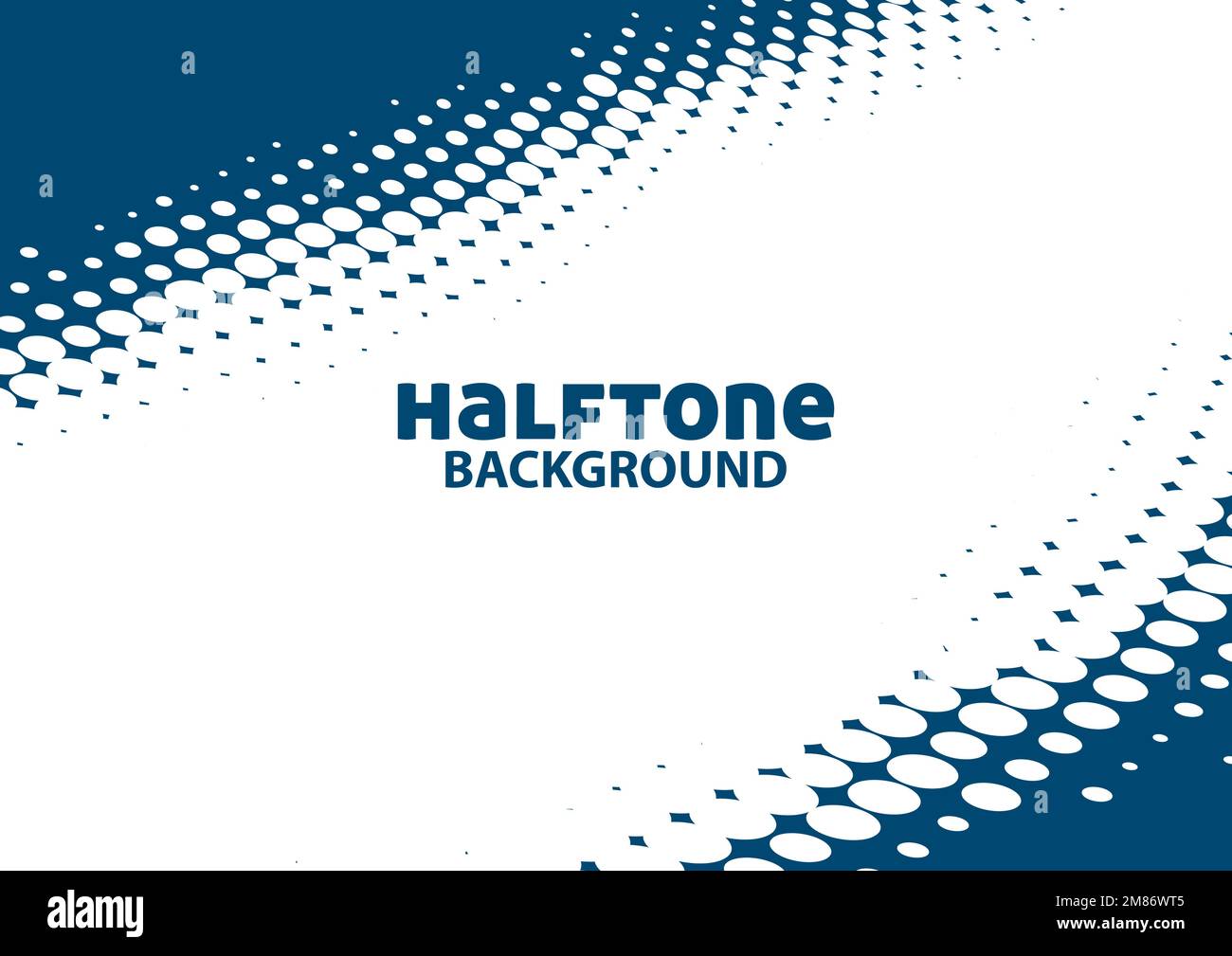 Simple abstract pattern with white halftone copy space on regal blue ...