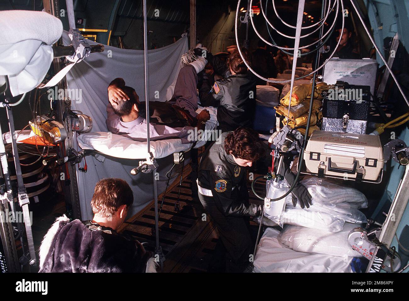 Medics from the 2nd Aeromedical Evacuation Squadron treat wounded ...