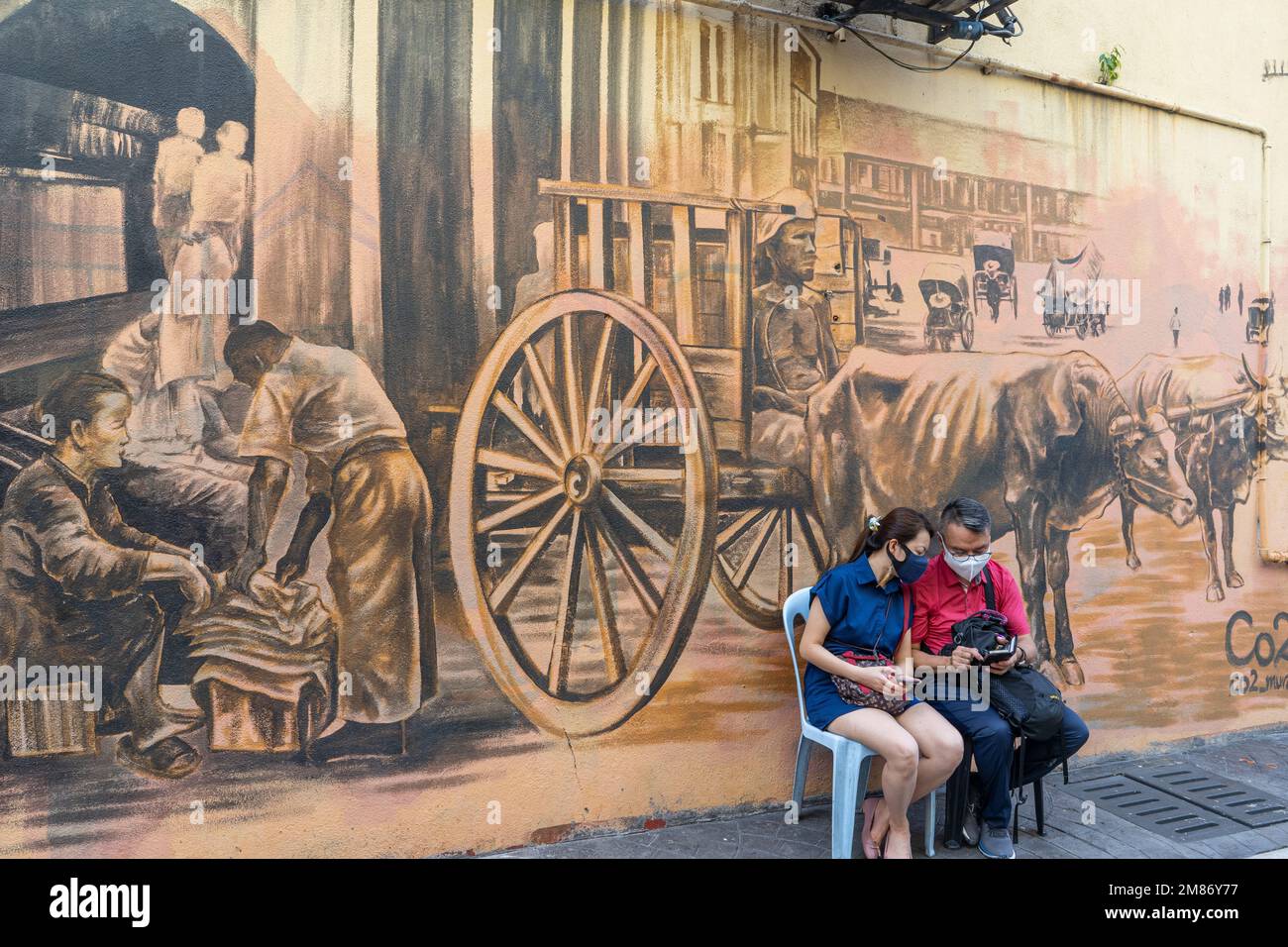 Kuala Lumpur, Malaysia - December 12th , 2022 : KWAI CHAI HONG, alley ...